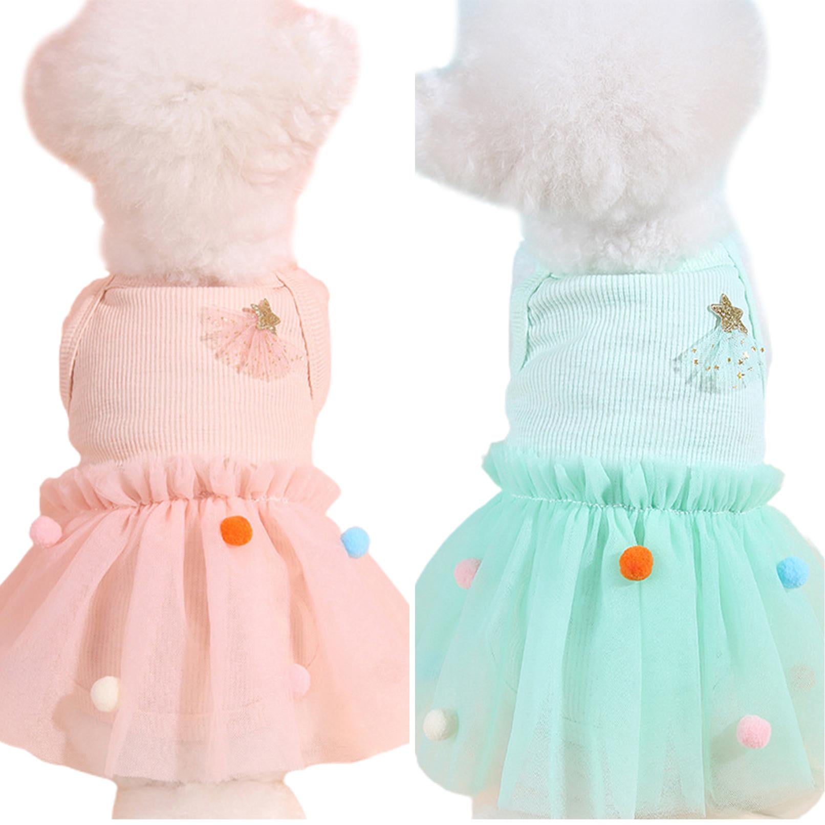 Walbest Pet Dog Dress Soft Cotton Pet Clothing Summer Dress for Small ...