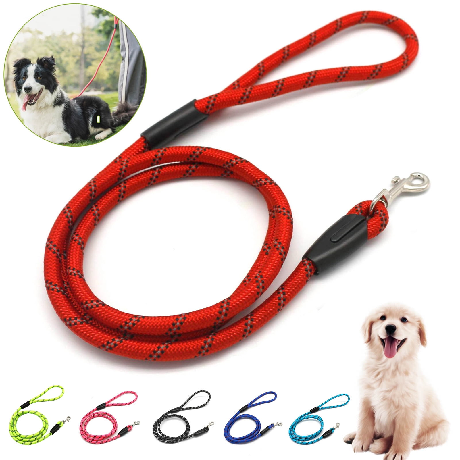 Walbest Pet Dog Nylon Rope Training Leash Slip Lead Strap Reflective ...