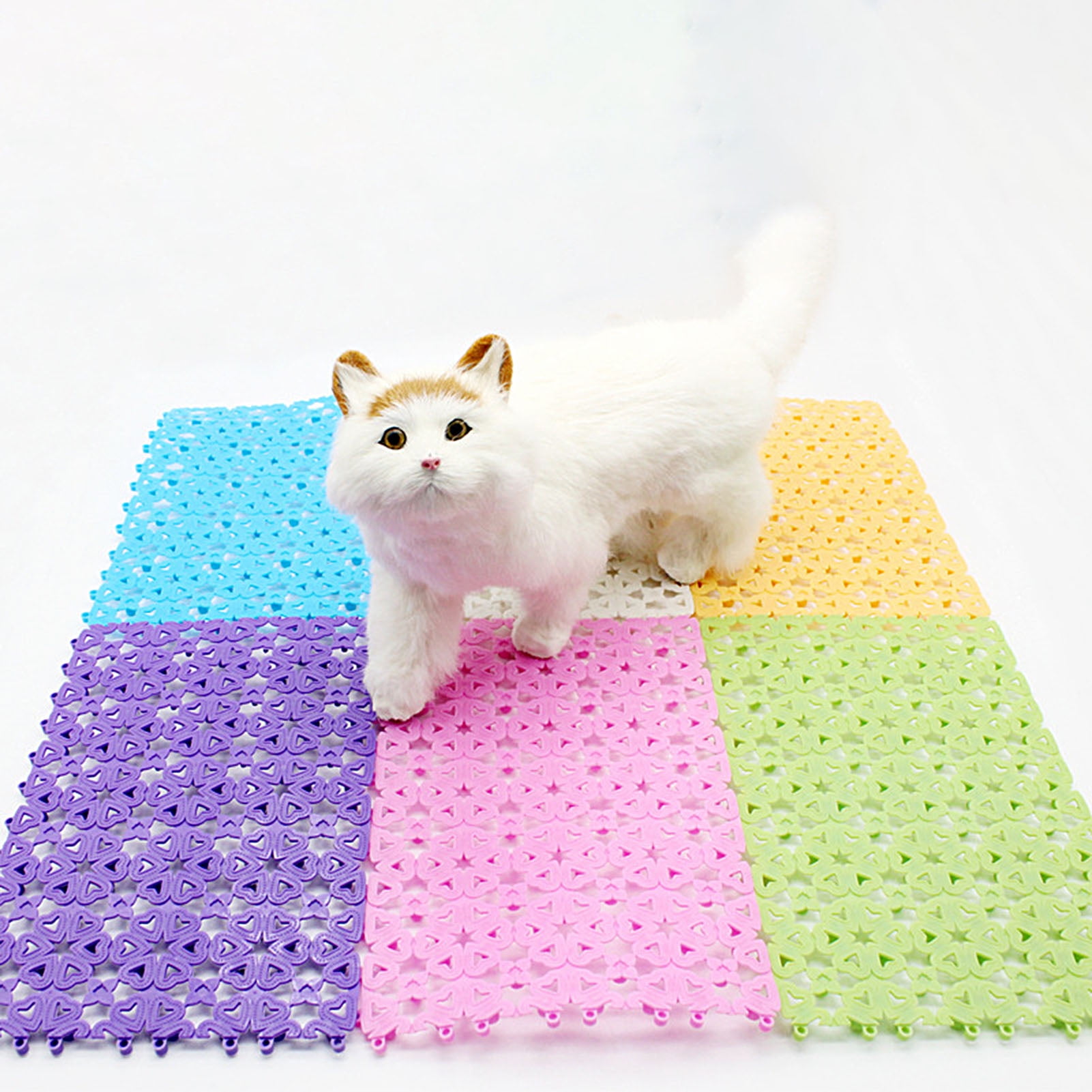 Walbest Pet Mat, Dog Cat Feet Pad, Hole Leak Water Design for Plastic ...