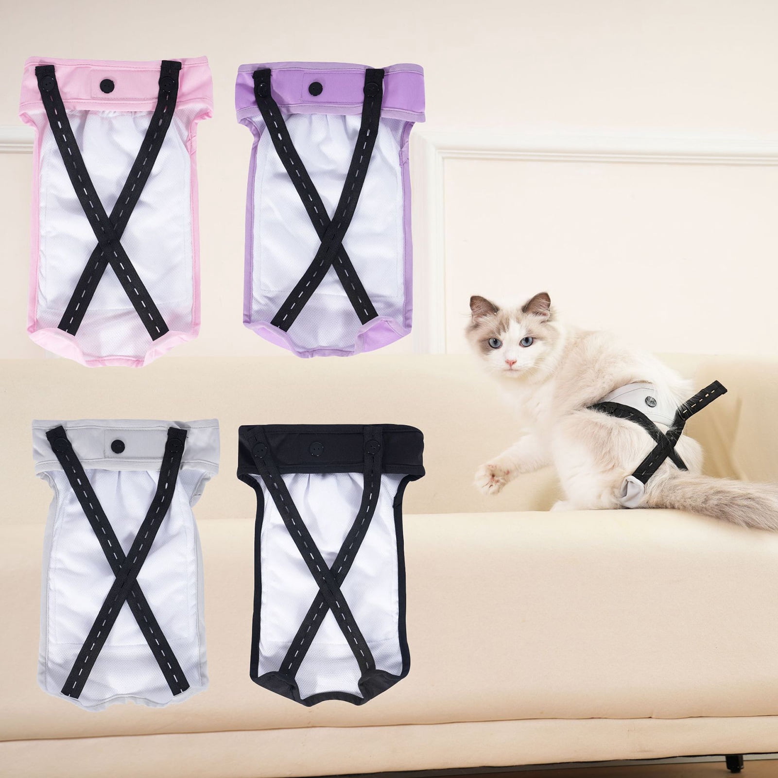 Walbest Pet Menstrual Pant High Absorbent Pet Diaper Adjustable Puppy ...