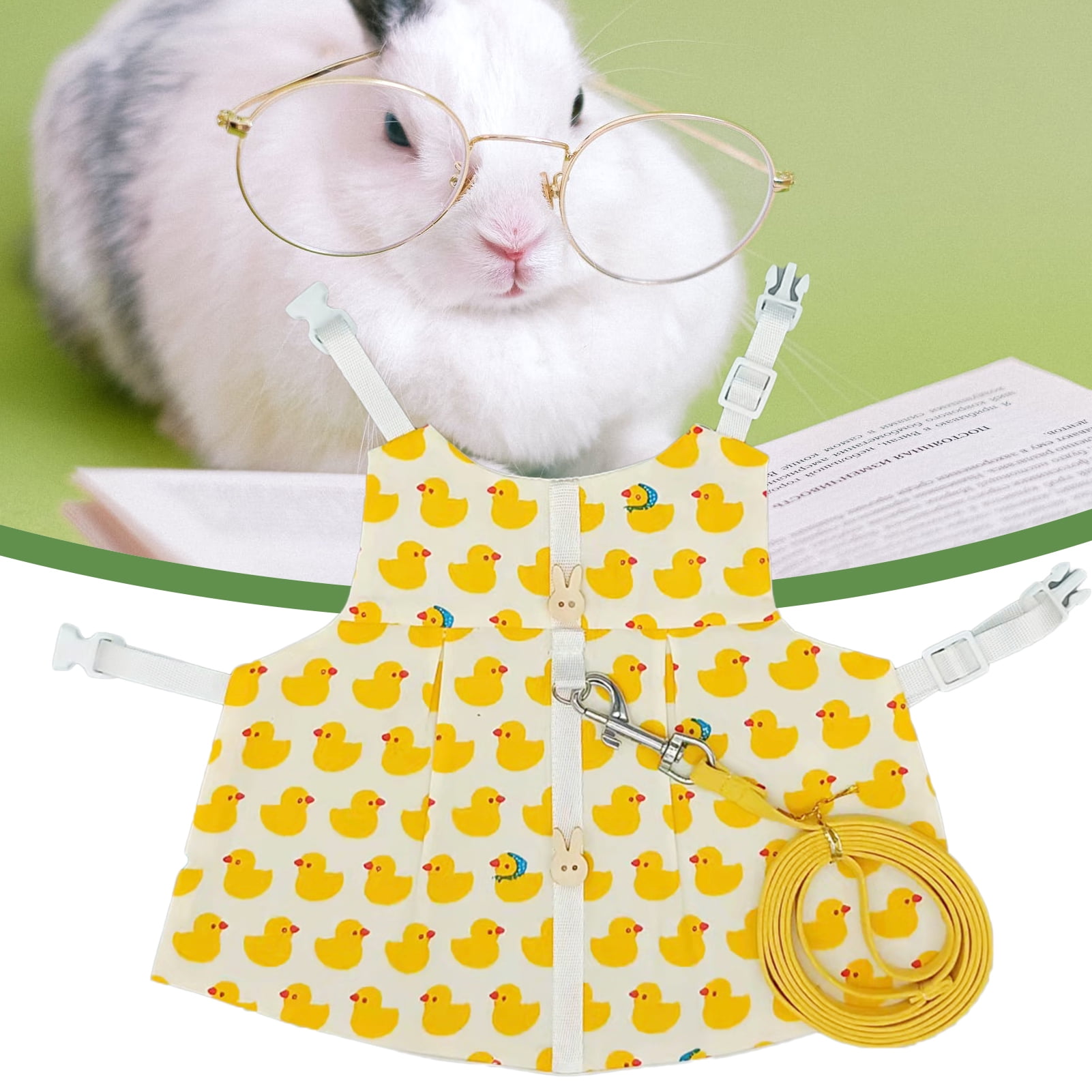 Walbest Pet Rabbit Harness Vest and Leash Set Small Pet Kitten Harness ...