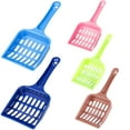 Walbest Plastic Cat Litter Scoop Tray with Handle Compact Solid Color ...