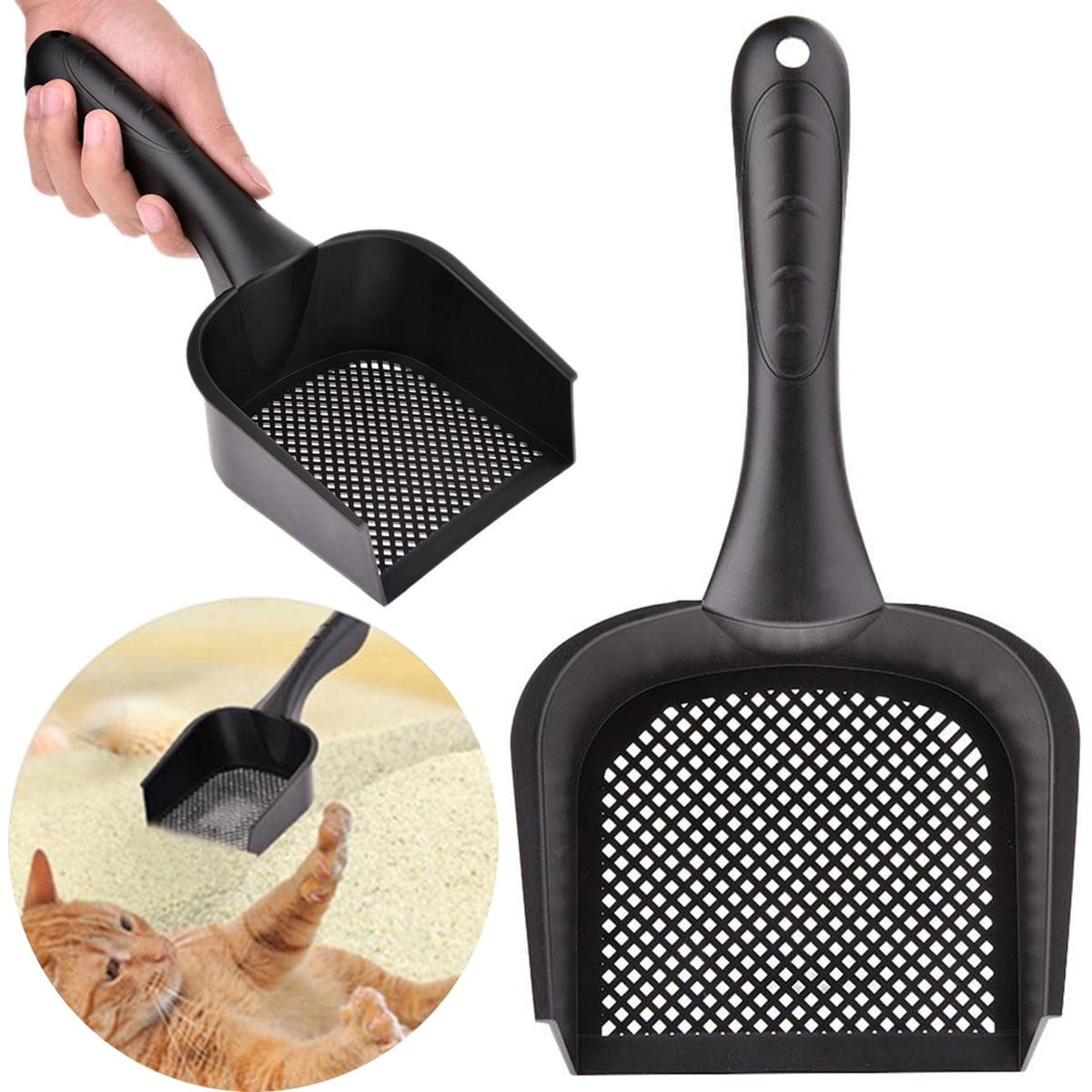 Walbest Plastic Flat Head Cat Litter Sand Scoop Pet Toilet Picker for ...