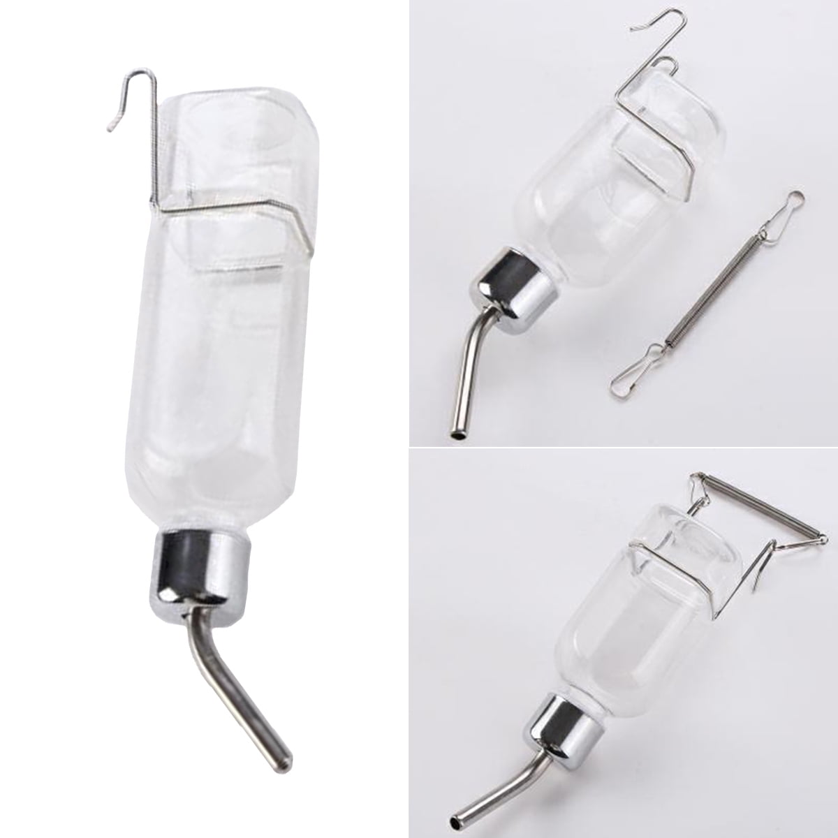 Walbest Plastic Water Bottle Fountain Drinking Bowl for Rabbits, Guinea ...