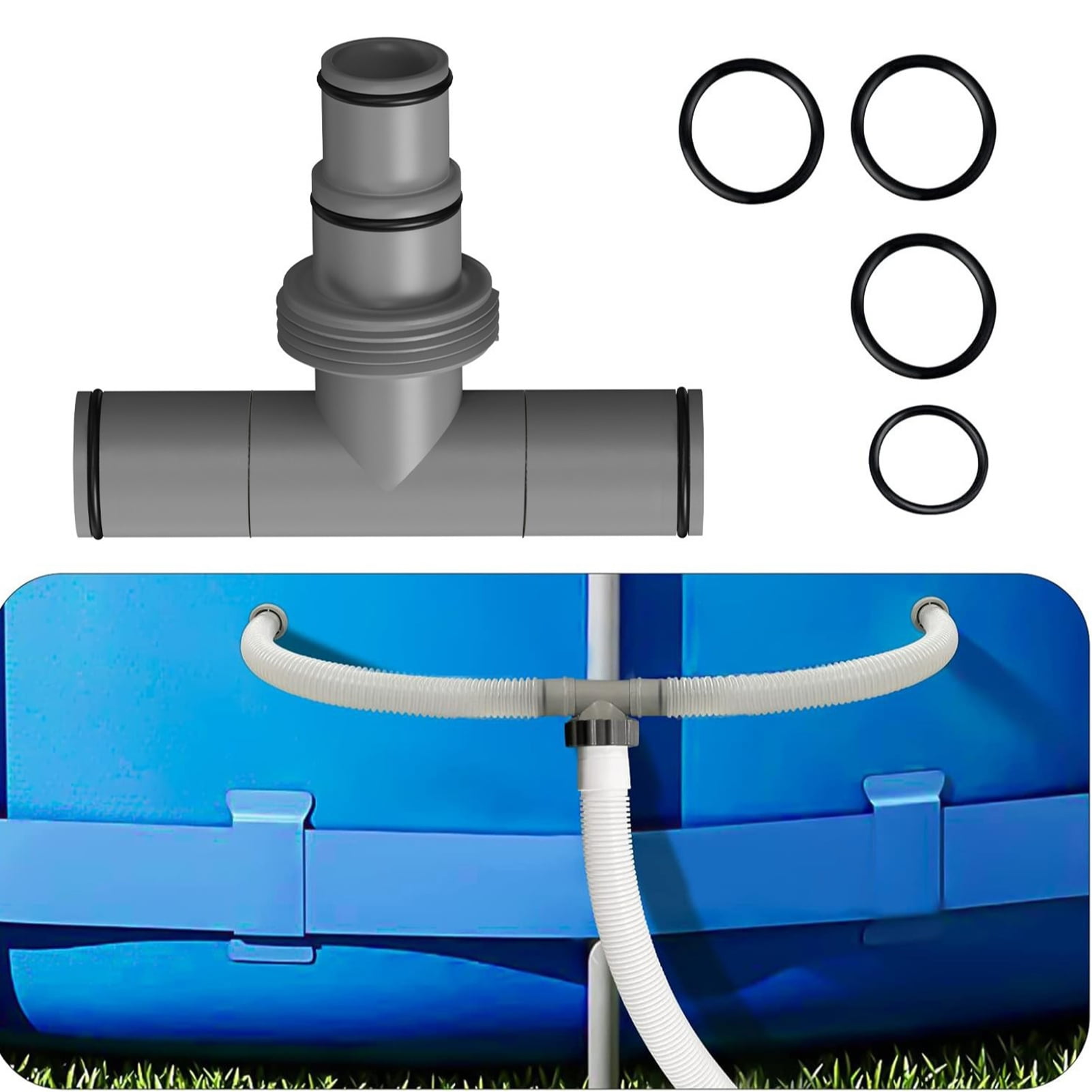 Walbest Pool Hose Connector Leak-proof T Joint Filter Pump Hose ...