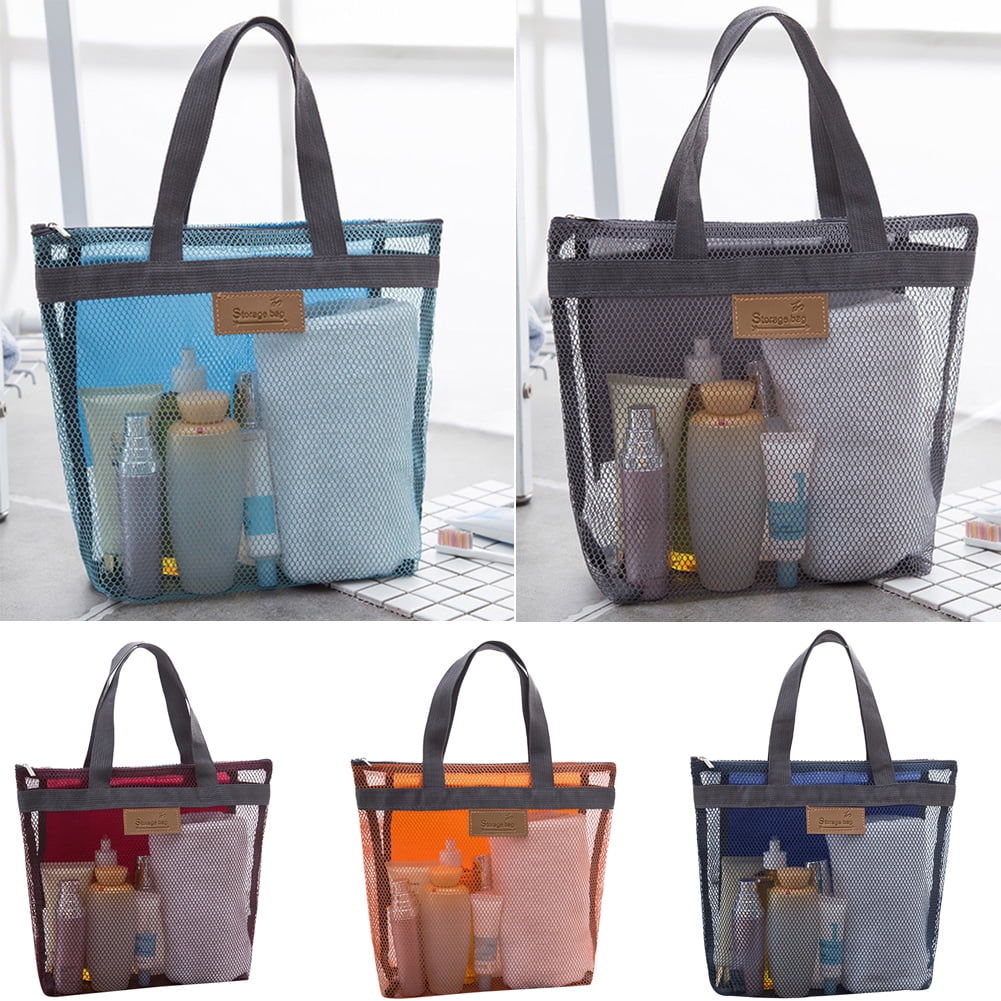 Walbest Portable Shower Mesh Caddy Bag Quick Dry Hanging Toiletry Bath ...