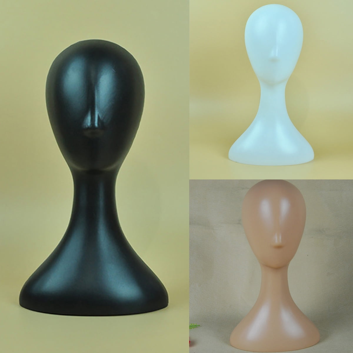 Walbest Professional Female Plastic Abstract Mannequin Manikin Head ...