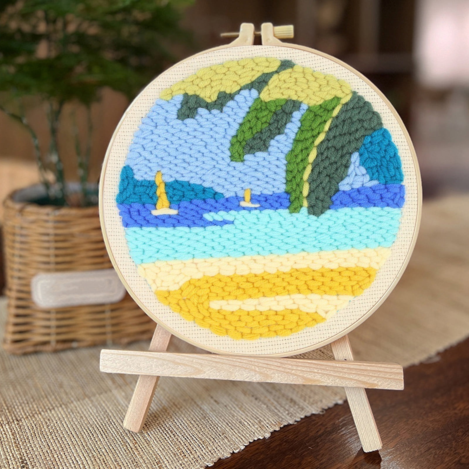 Walbest Punch Needle Kit DIY Hawaiian Style Punch Needle Embroidery Set ...