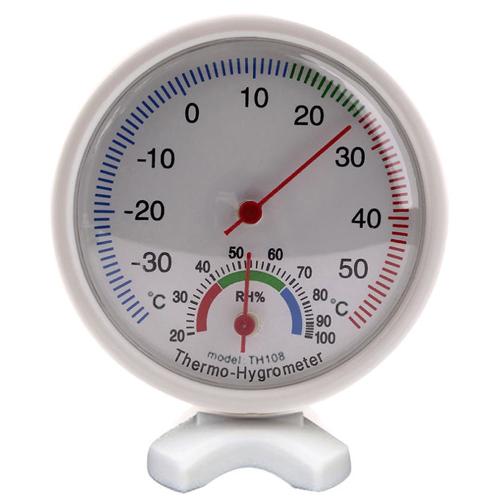 Walbest Round Indoor Analog Humidity Temperature Meter Gauge ...