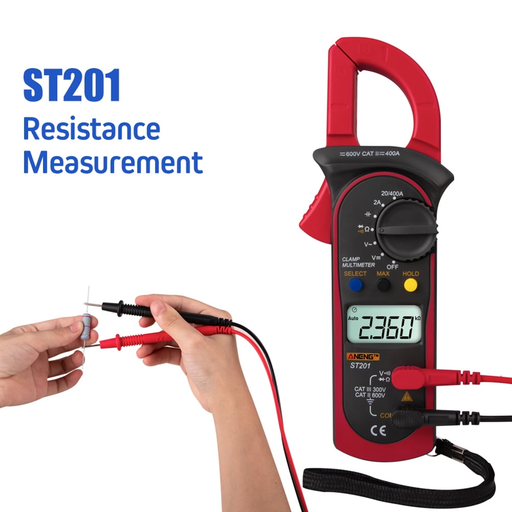 Walbest ST201 Digital Clamp Meter 4000 Counts Auto Manual Ranging ...
