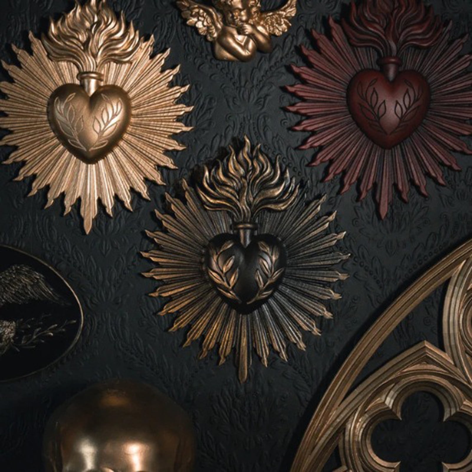 Walbest Sacred Heart Gothic Wall Plaque Home Decoration Prayer Stand ...