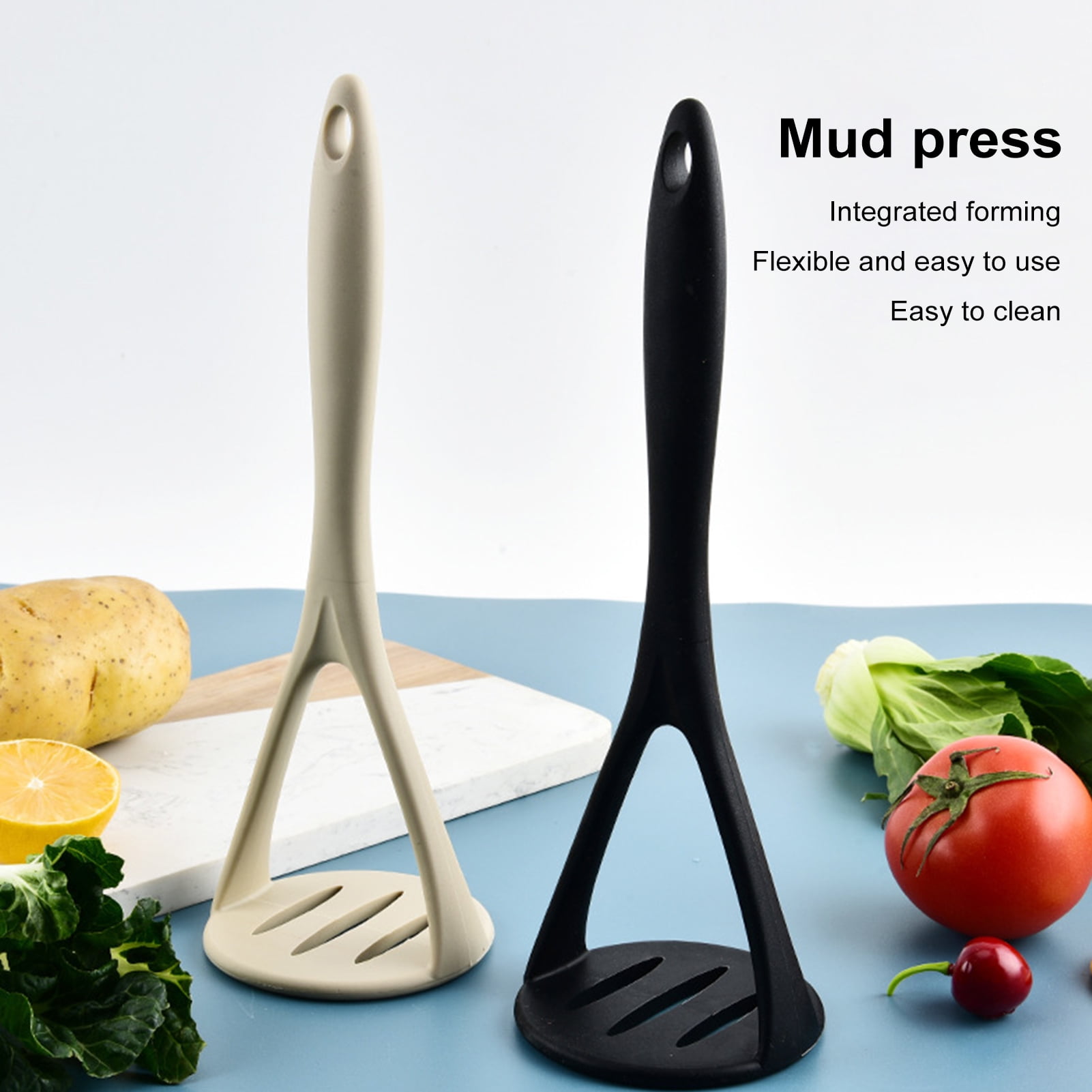 Walbest Silicone Potato Masher Ergonomic Handle Heat Resistant Easy to ...