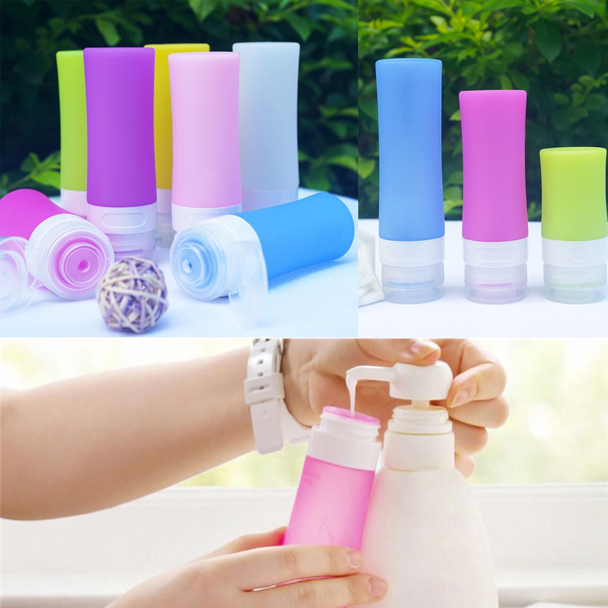 Walbest Silicone Travel Bottle Refillable Container For Liquid Product ...