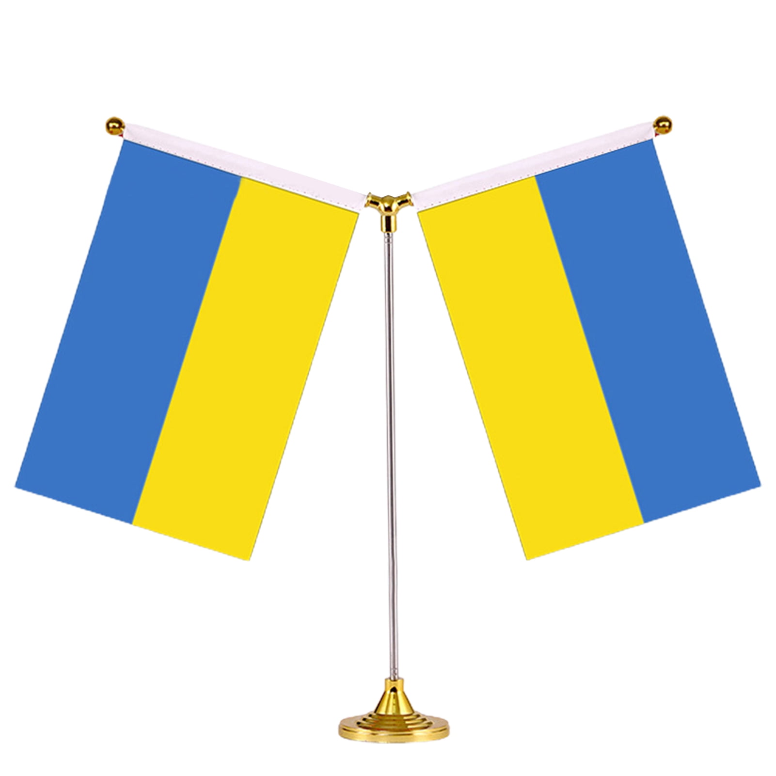 Walbest Small Desktop Polyester Flags with Stand, Y-shaped Ukraine ...