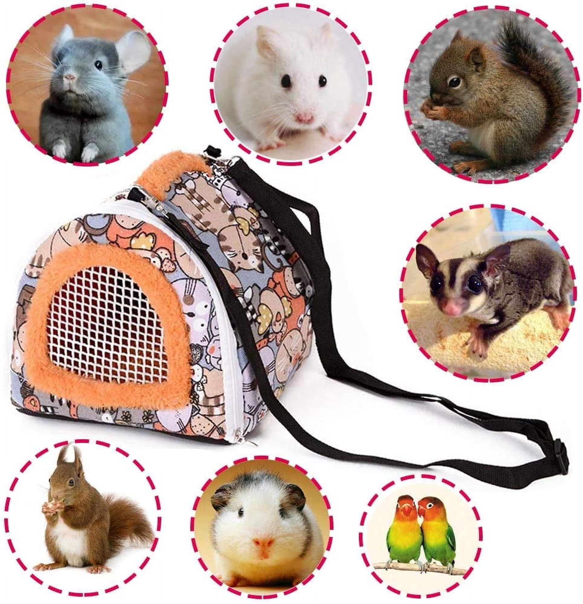 Walbest Small Pets Carrier Bag, Portable Rats Sugar Glider Guinea ...