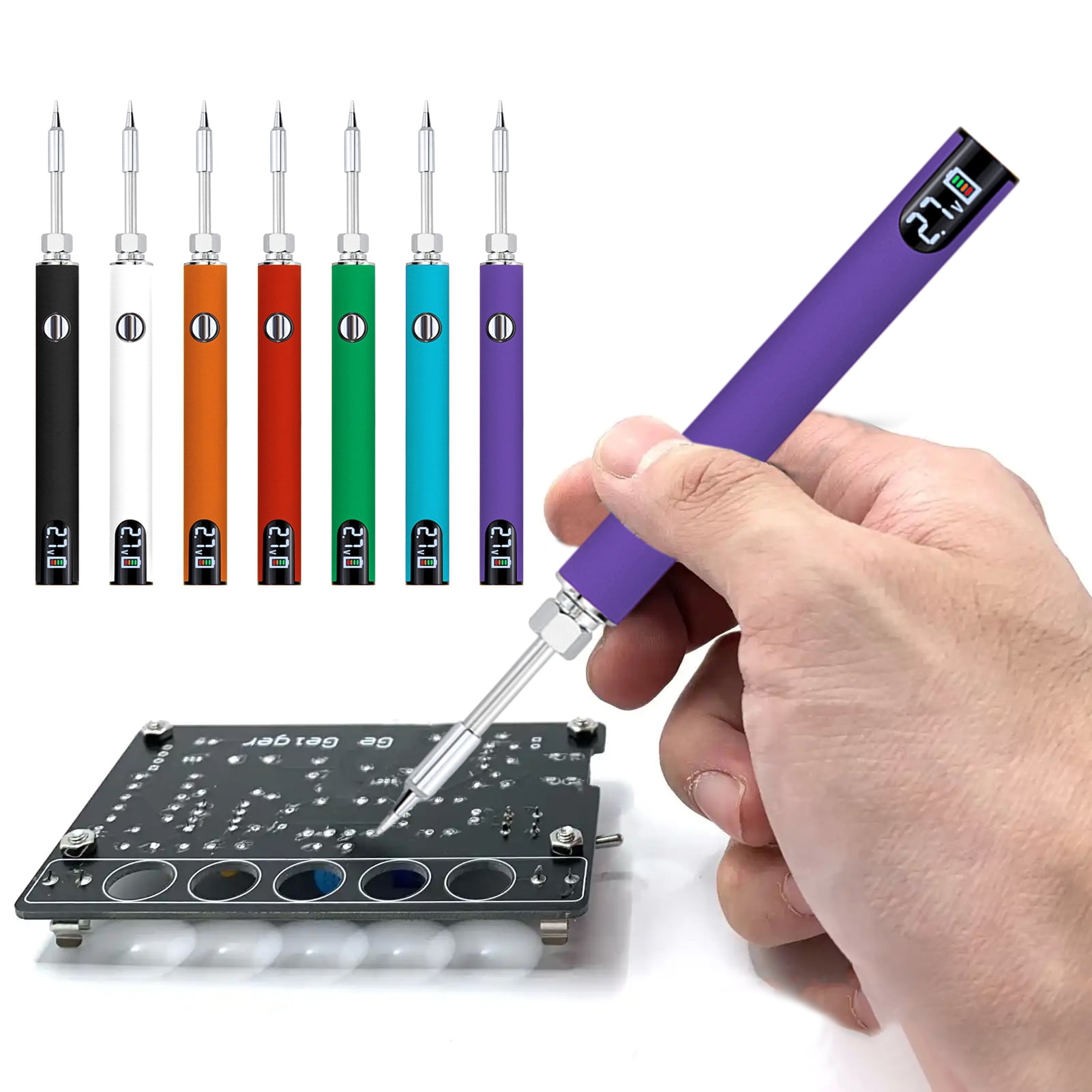 Walbest Soldering Iron Kit USB Rechargeable Pen-Style Design Electric ...