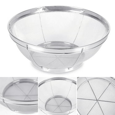 U.S. Kitchen Supply Stainless Steel 3 Quart Wide Rim Mesh Net Strainer ...