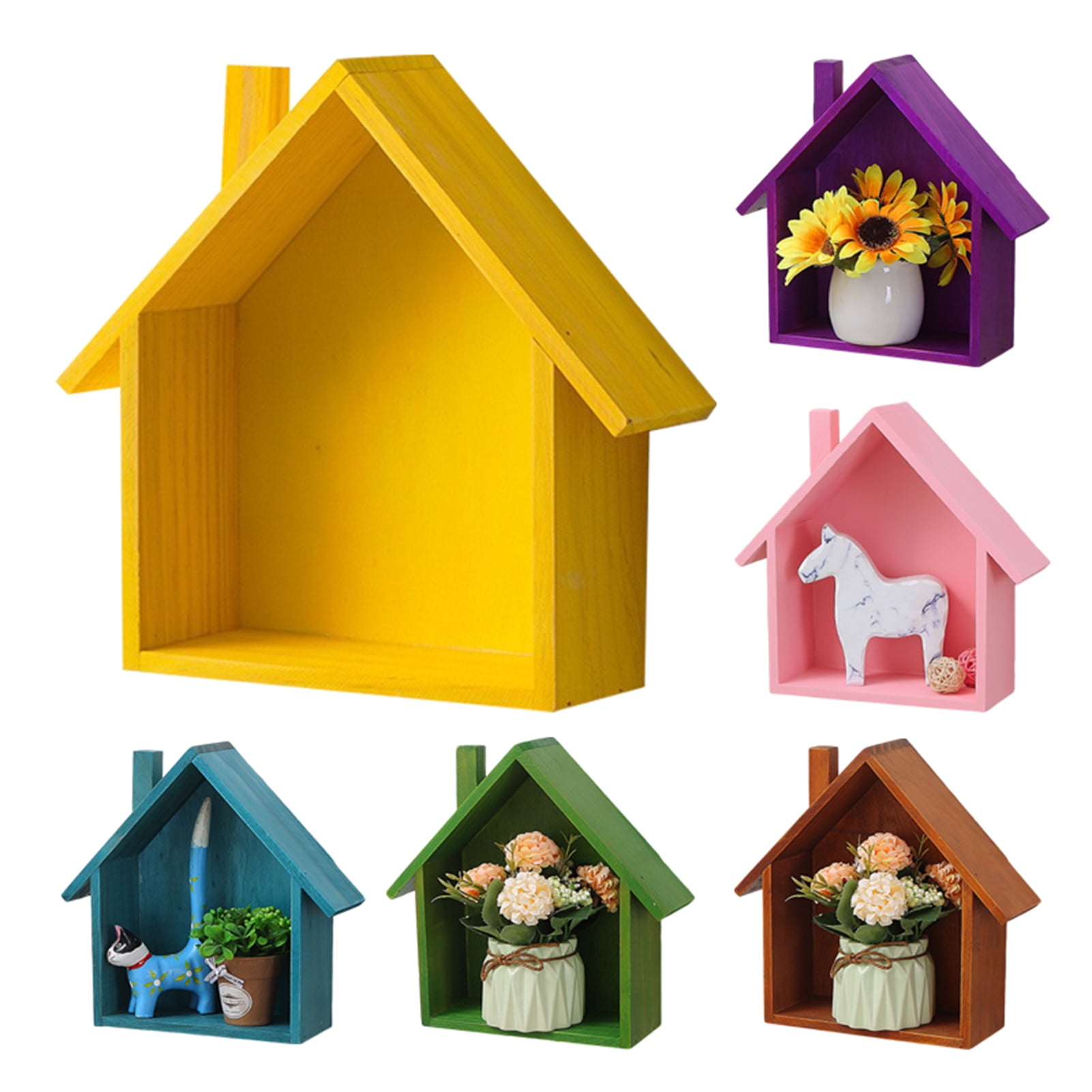 Walbest Storage Rack Wooden House Decoration Smooth Edge Burr Free ...
