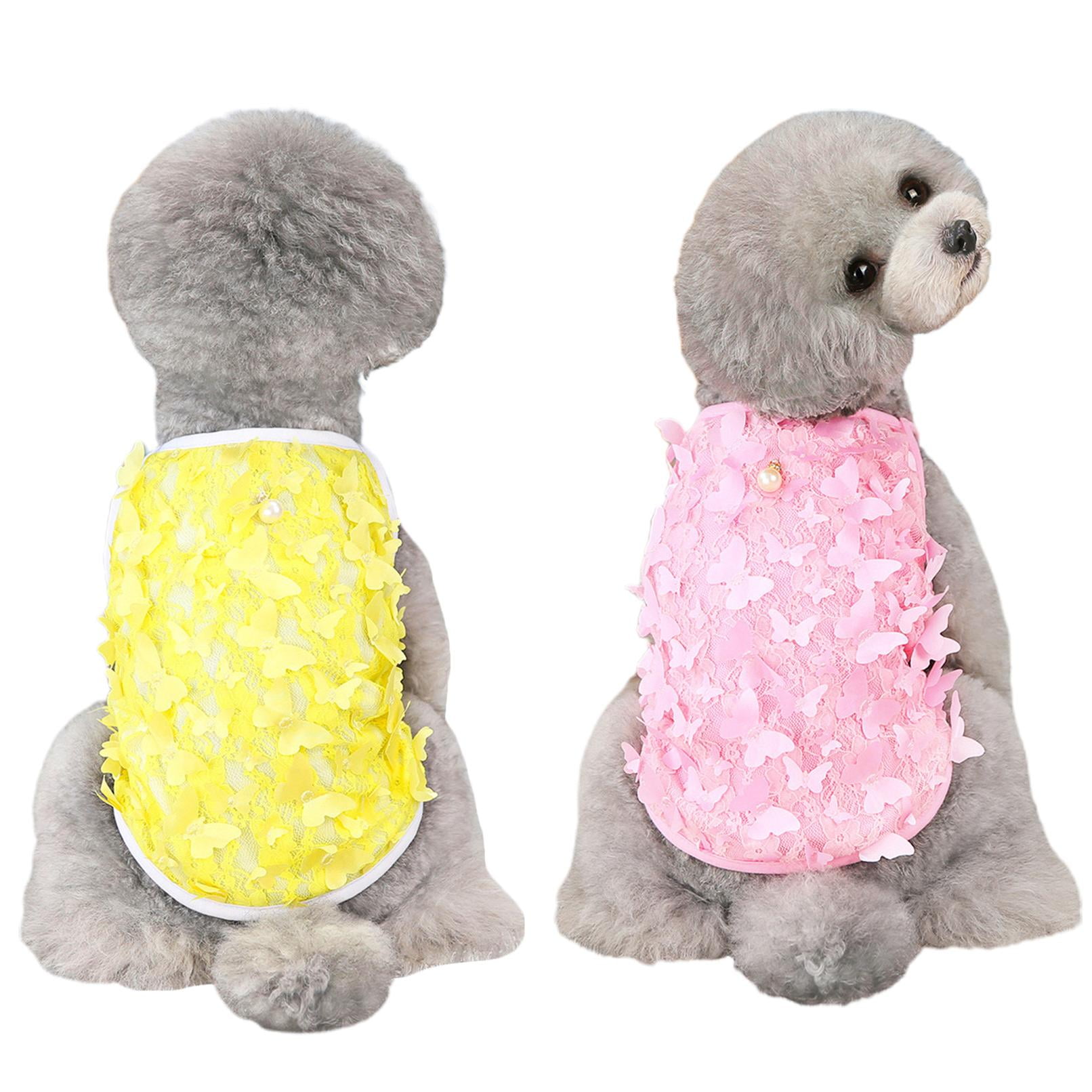 Walbest Summer Dog Clothes 3D Butterfly Design Breathable Tank Top Dog ...
