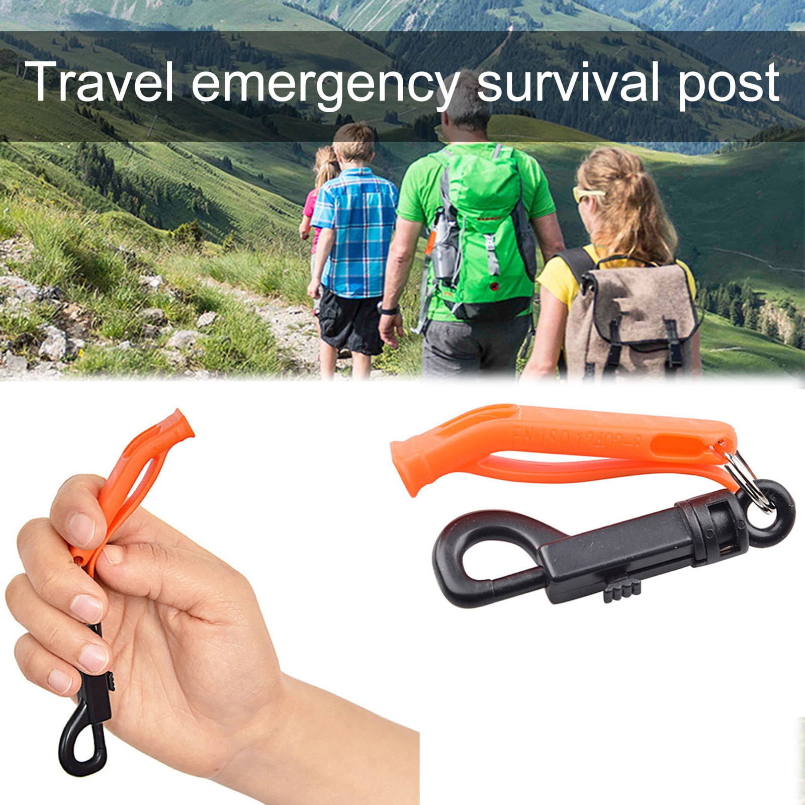 Walbest Survival Whistle with Spring Hook, Extra Loud Portable Rescue ...
