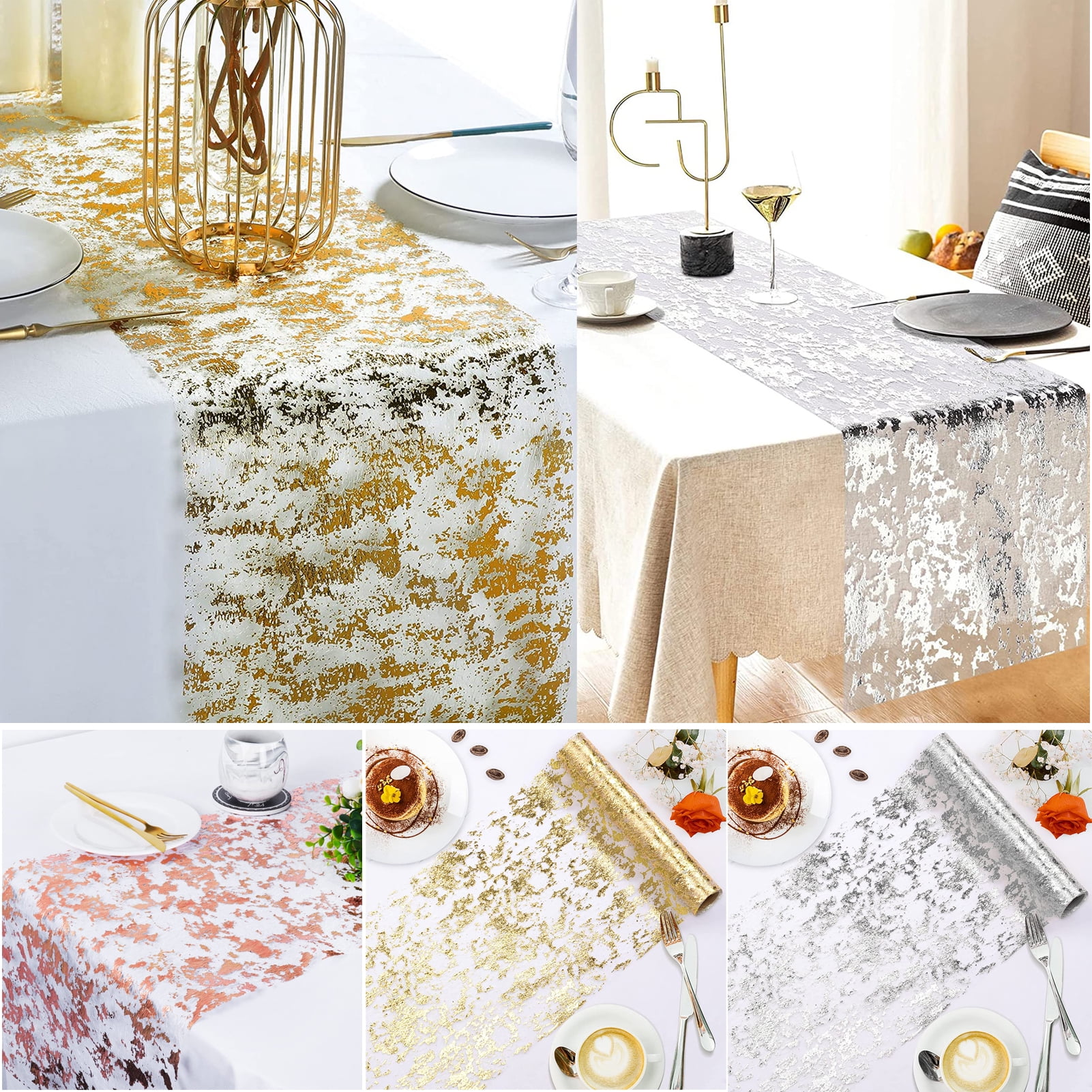 Walbest Table Runner Roll Shabby Design Unique Decorative Polyester Red ...