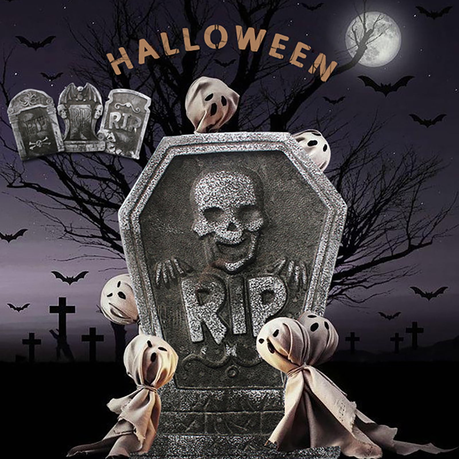 Walbest Tombstone Yard Stake for Halloween Decoration Yard Sign for ...