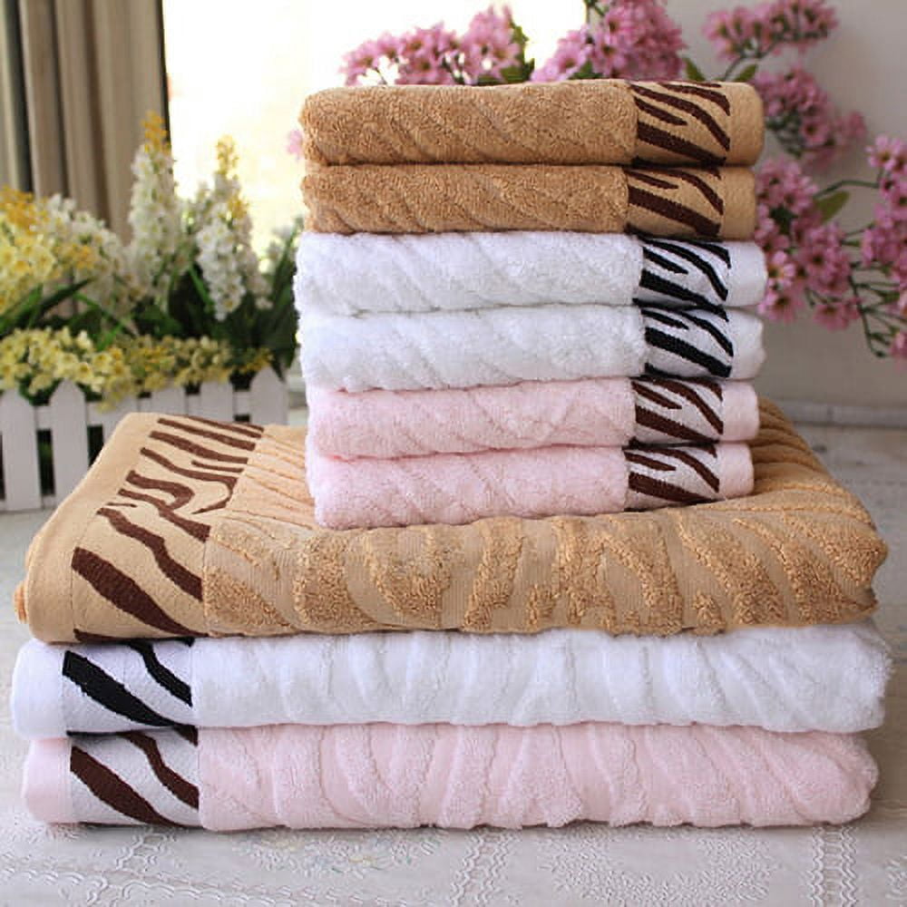 Walbest Ultra Absorbent Tiger Pattern Bamboo Fiber Bath Towel Home ...