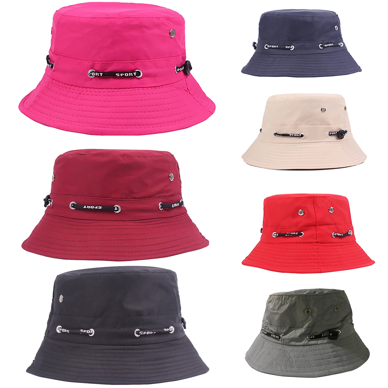 Walbest Unisex Summer Cotton Bucket Hat, Casual Outdoor Travel Fishing ...