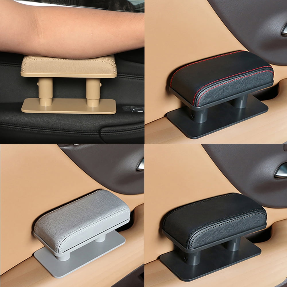 Walbest Universal Adjustable Faux Leather Car Armrest Pad Left Elbow ...