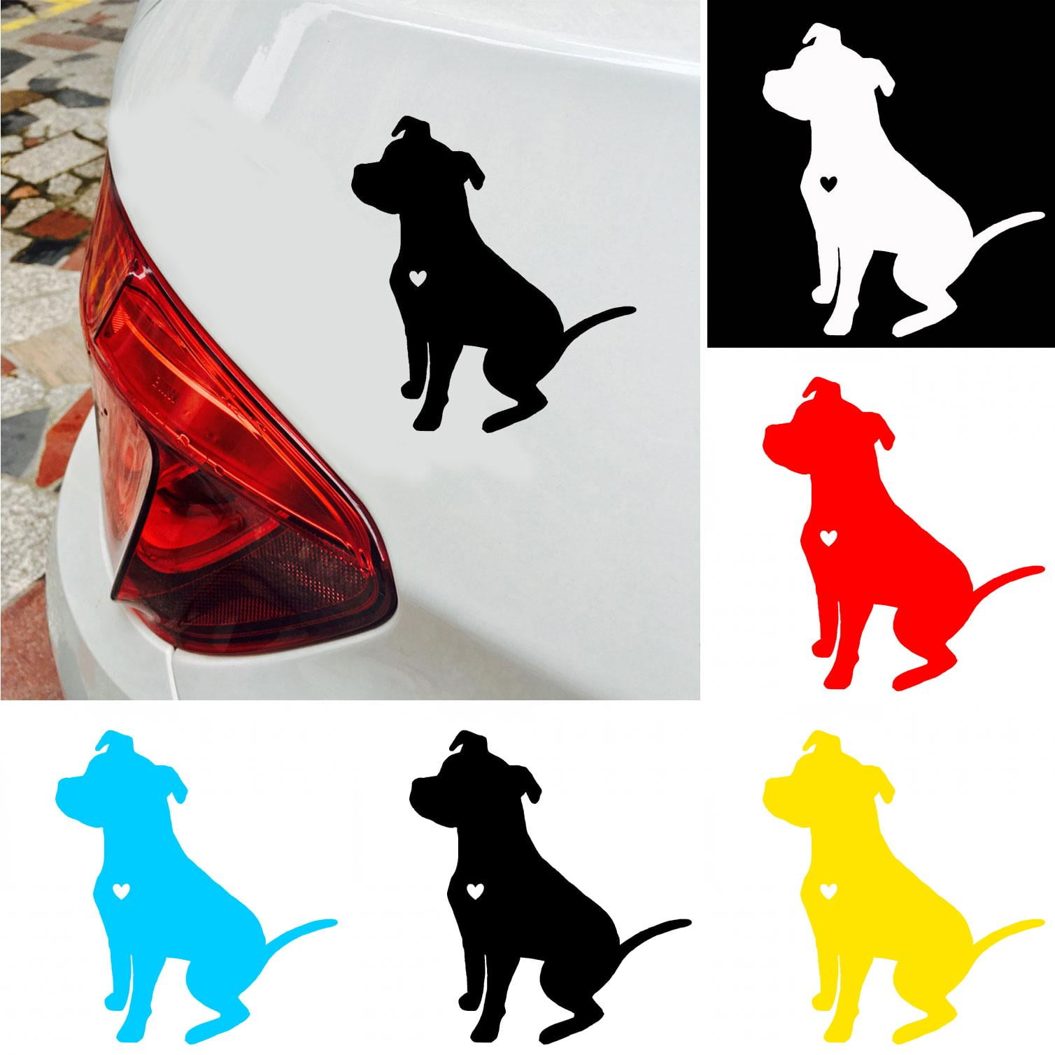 Walbest Universal Car Auto Vehicle Body Bumper Window Cute Pit Bull Dog ...