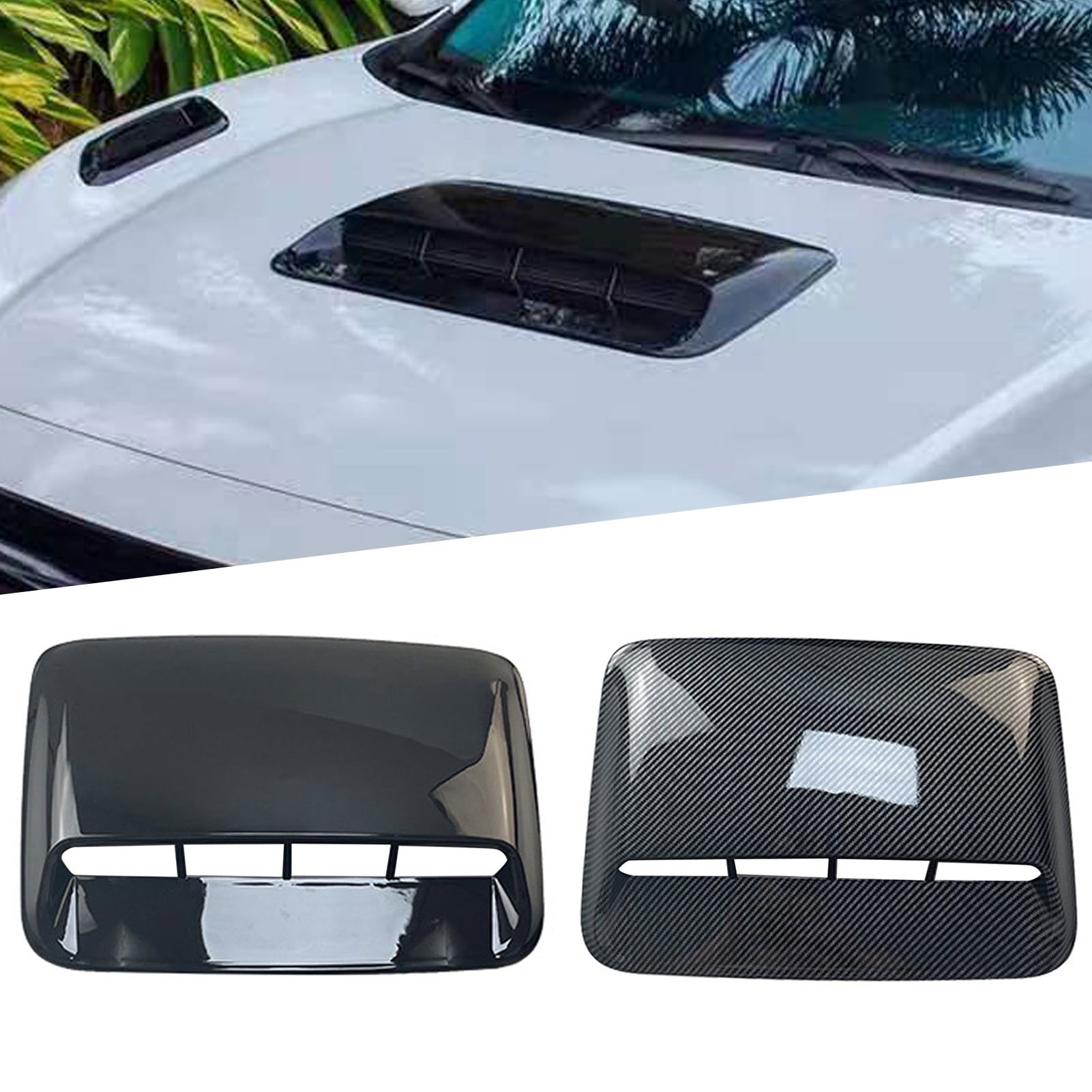Walbest Universal Car Hood Scoop Vent, Decorative Air Flow Intake Cover ...