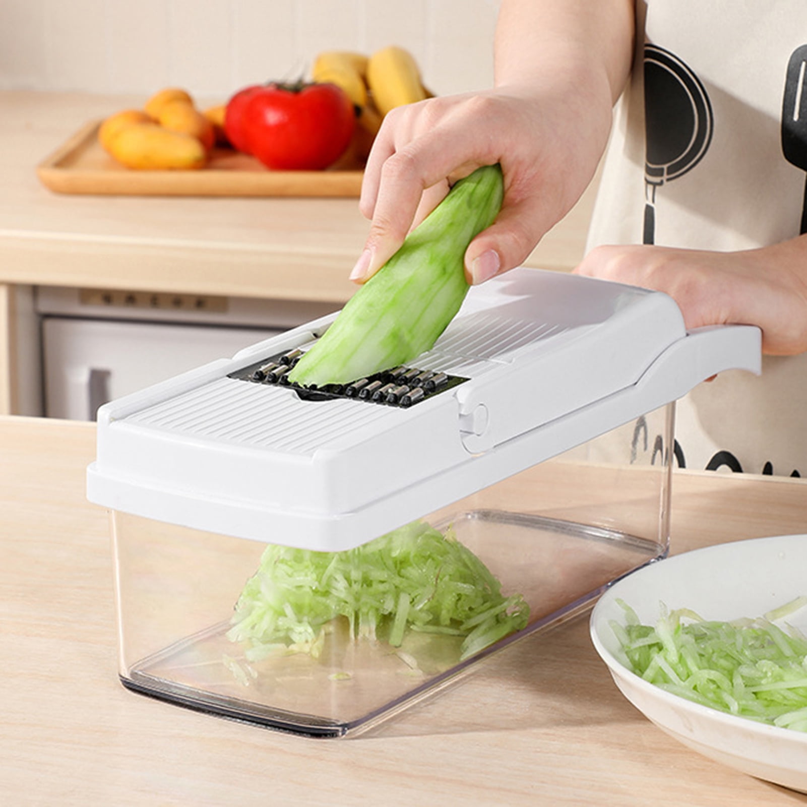 Walbest Vegetable Chopper Dicer Spiralizer with Container 22 Blades ...