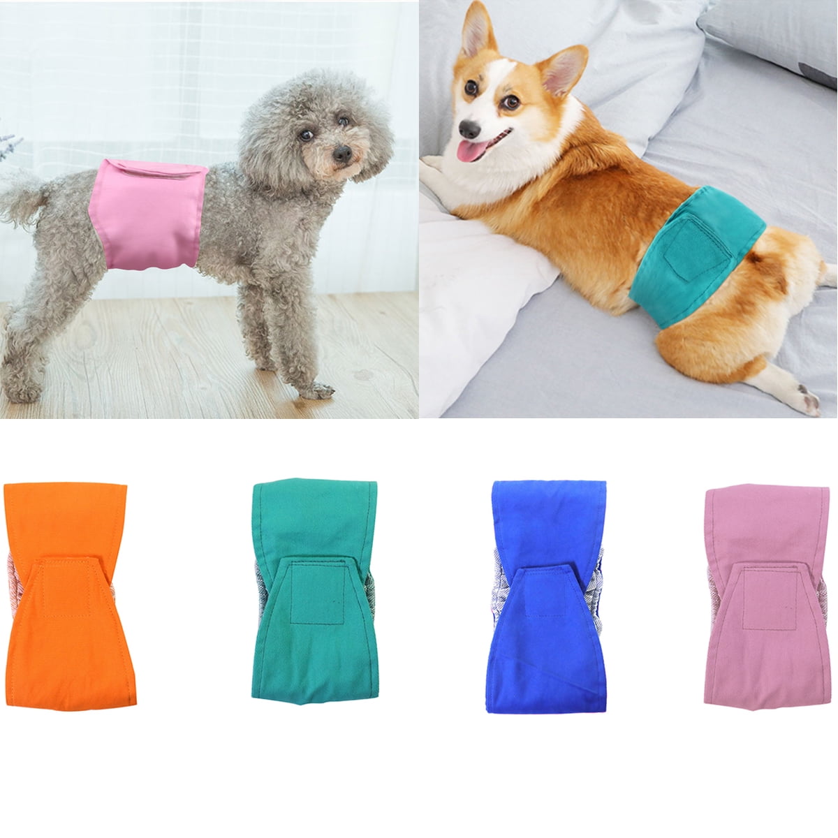 Walbest Washable Dog Belly Wrap Male Pet Physiological Reusable Boy ...