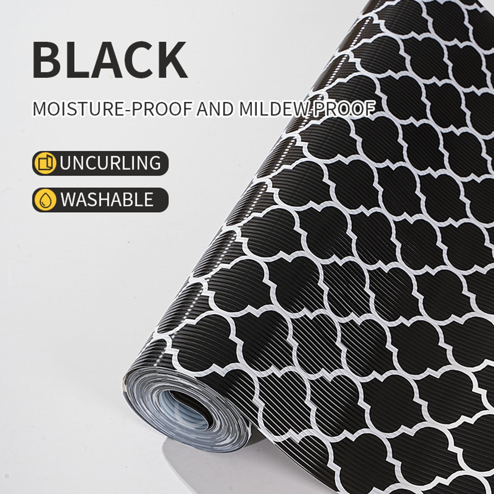 Walbest Waterproof Shelf Liners for Kitchen Cabinet Drawer Non Adhesive ...