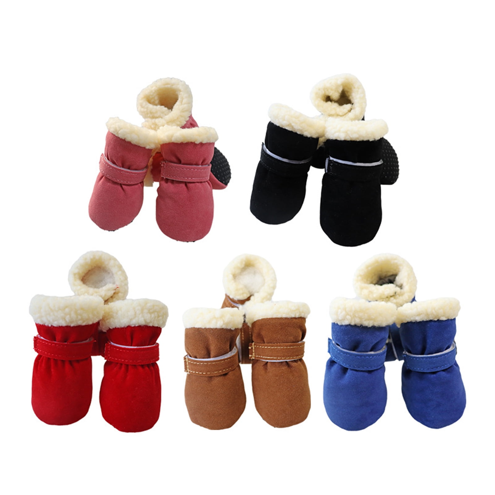 Walbest Winter Pet (Dog/Cat) Snow Boots Wear-Resistant Non-Slip Soles ...