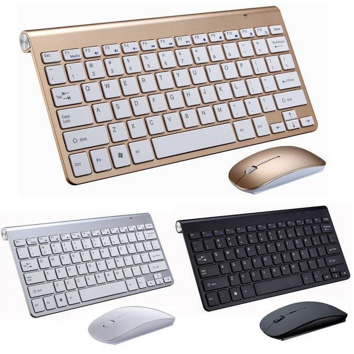 Walbest Wireless Desktop Keyboard and Mouse Combo Entertainment PC ...