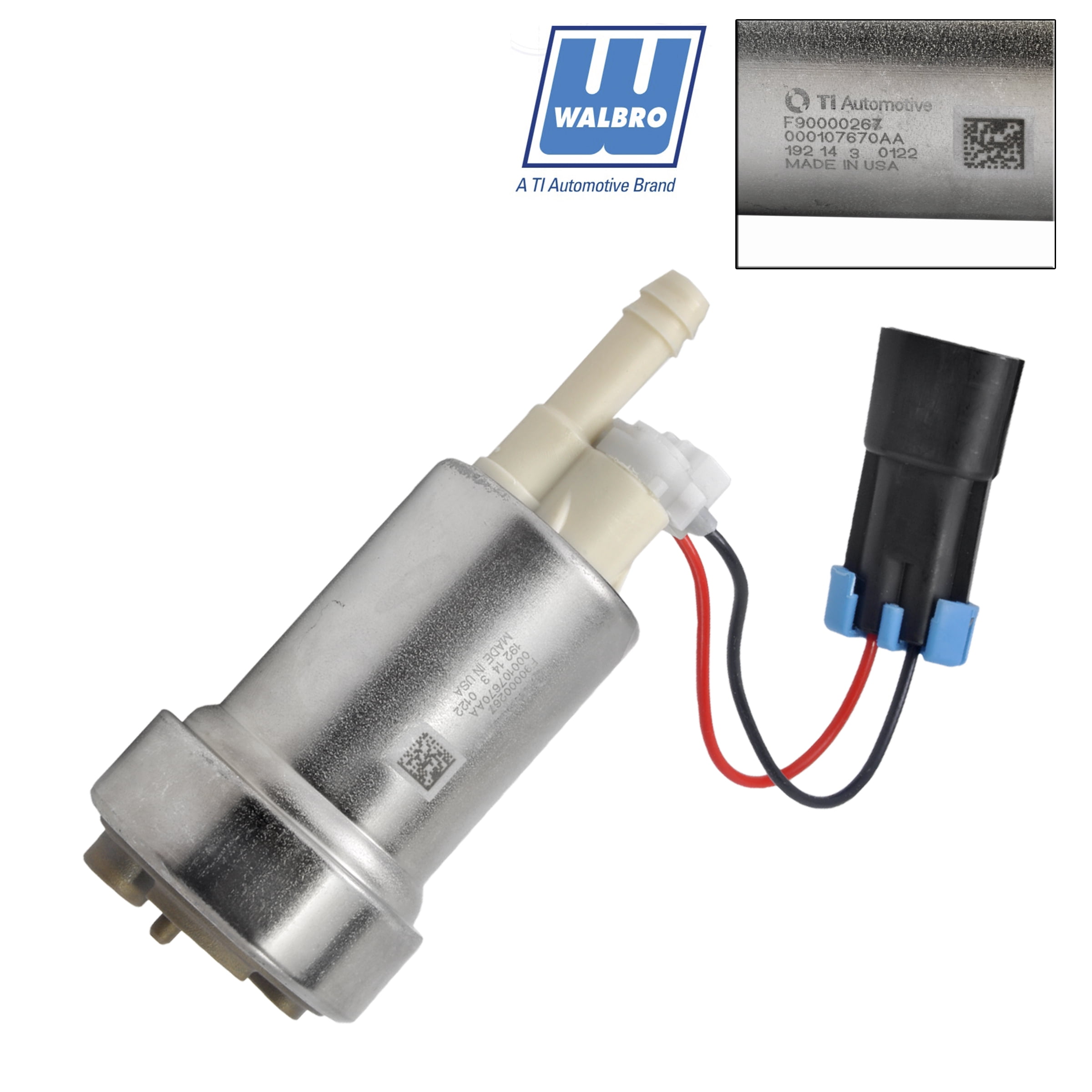 Walbro Racing High Flow F90000267 E85 Flex Fuel Pump 450LPH For 750+ HP ...