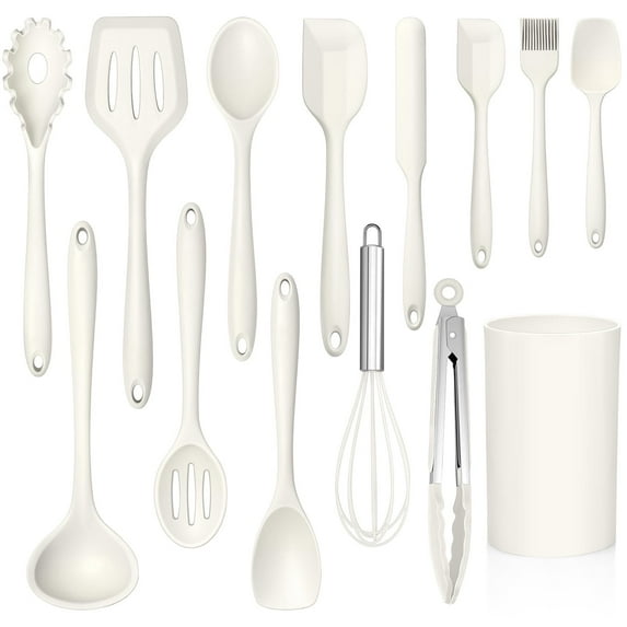 Walchoice 14 Pcs Cooking Utensils Set with Holder, Heat Resistant ...
