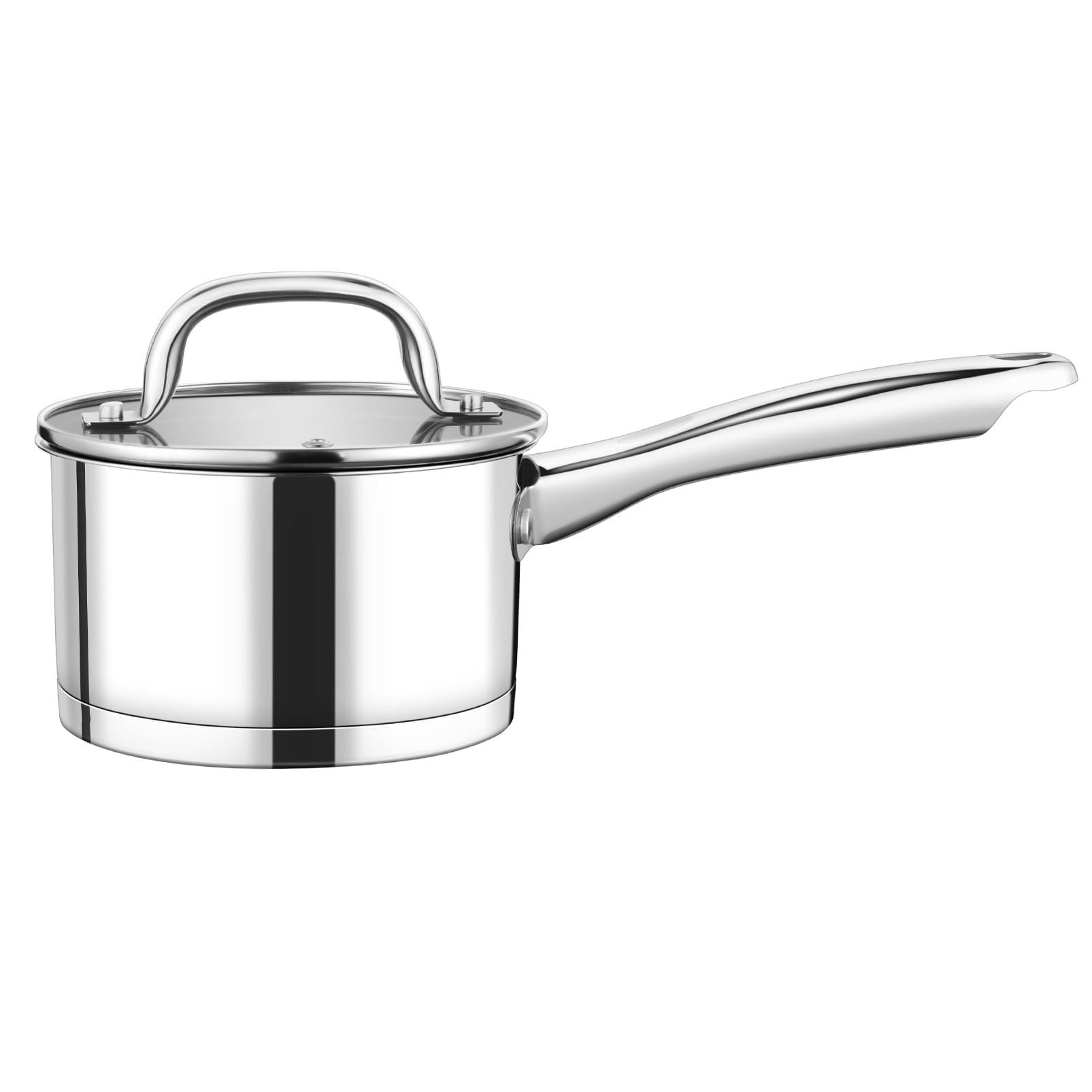Walchoice 1 QT Saucepan with Lid, Stainless Steel Small Sauce Pan ...