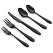 Better Homes & Gardens River 16-Piece Black Stainless Steel Flatware ...