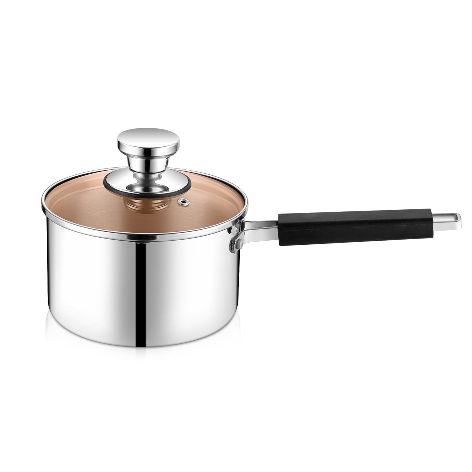 Walchoice 2QT Saucepan with Lid, 2 Quart Tri-Ply Stainless Steel Sauce ...