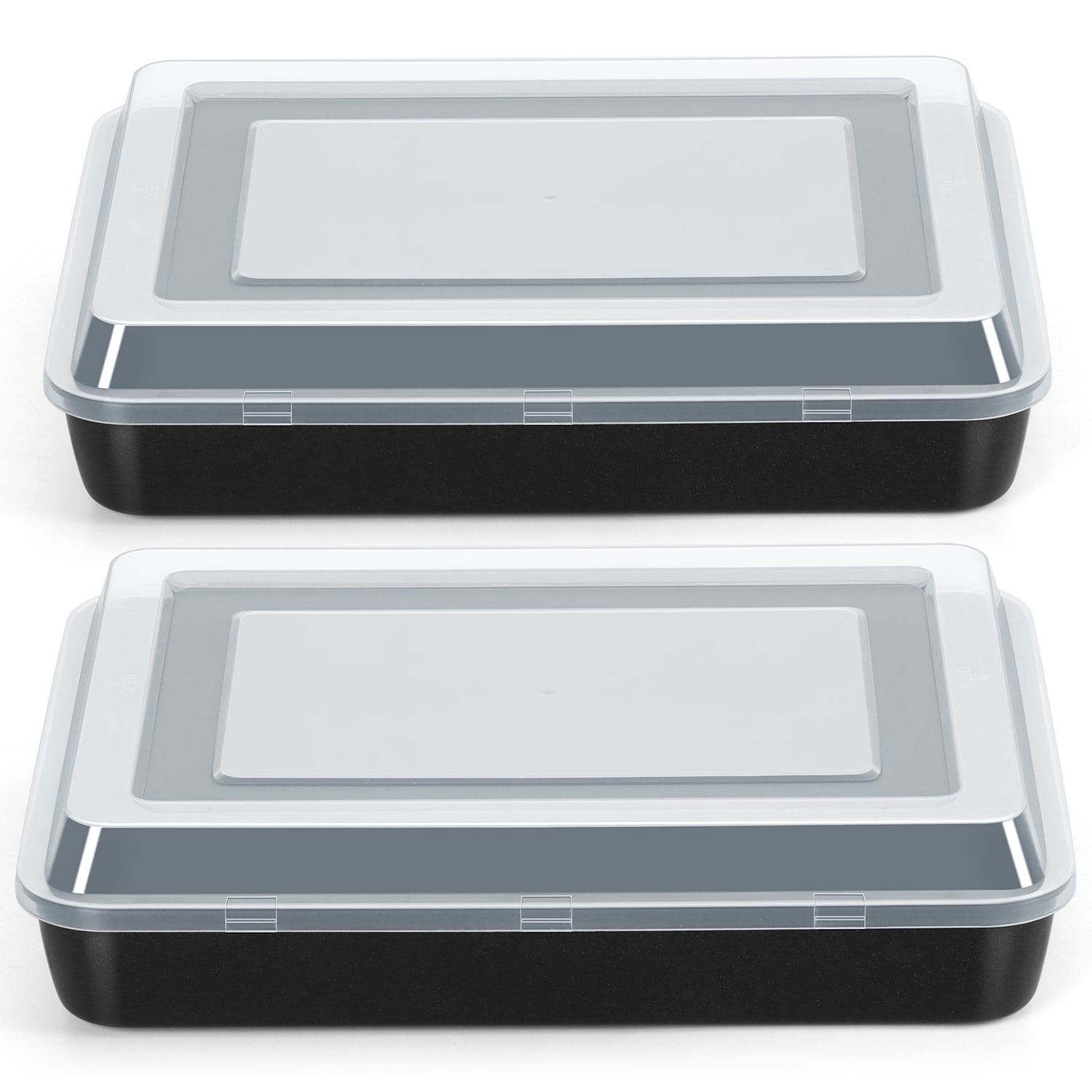 Walchoice Baking Pan with Lid Set of 2, Stainless Steel Rectangular ...