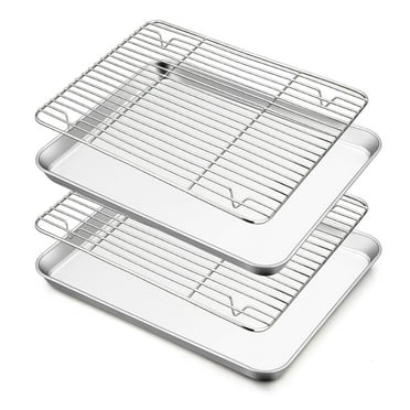Baking Cooling Rack Set of 2, Casewin Stainless Steel Toaster Oven Rack ...