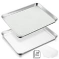 Walchoice 2-Piece Stainless Steel Baking Sheets with 50 Parchment ...