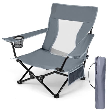 4Ocean Collapsible & Foldable Beach Chair for Adults with Cooler ...