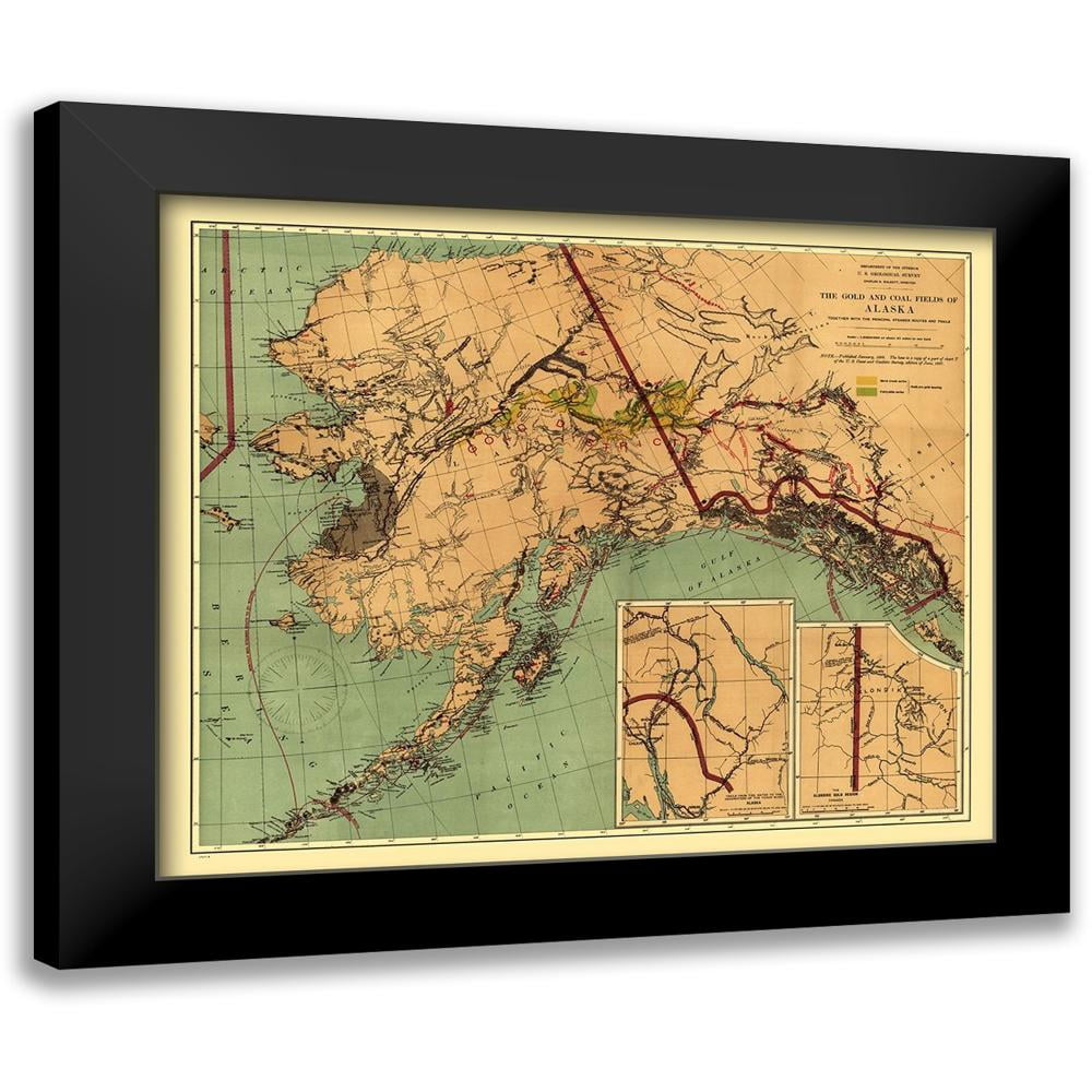 Walcott 17x15 Black Modern Framed Museum Art Print Titled - Alaska Gold ...
