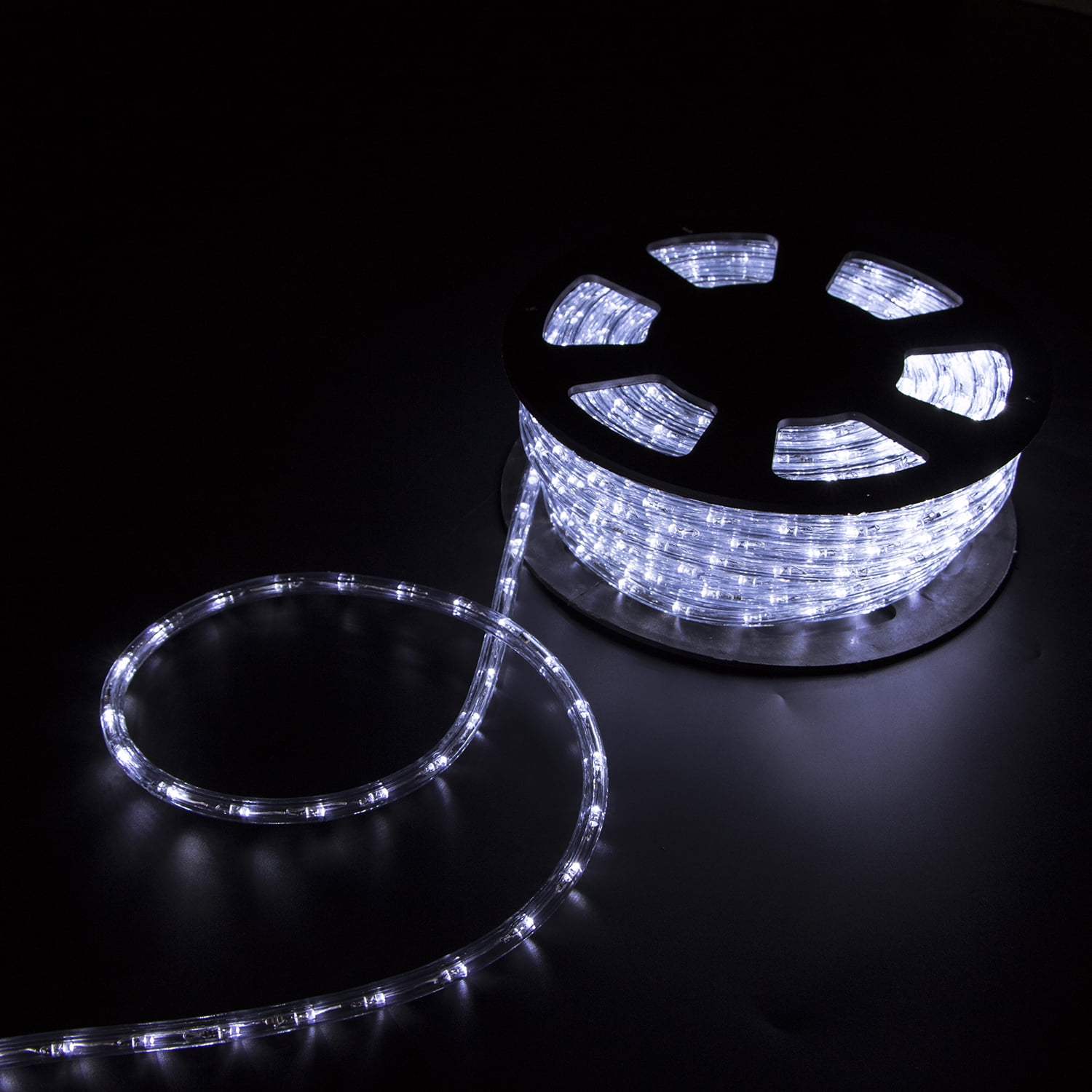 Walcut 150Ft 2 Wire LED Rope Lights, Cool White Lights with Clear PVC ...