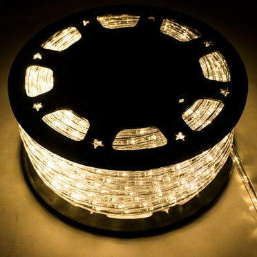 150 ft. Clear Incandescent Rope Light Spool Indoor-Outdoor Bulk Tube ...