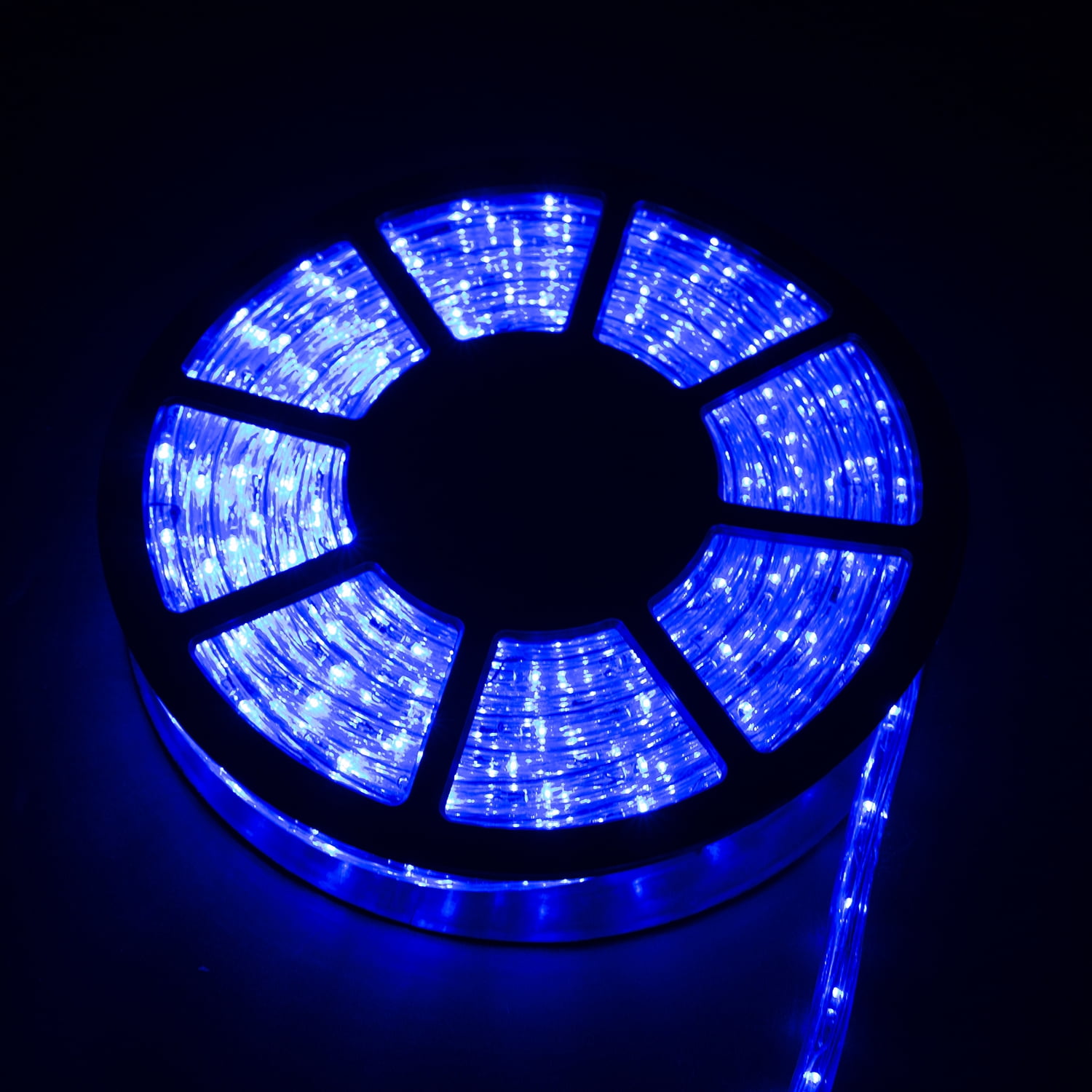 Walcut 50Ft Blue LED Rope Lights, 2 Wire, Indoor/Outdoor, Xmas, Wedding ...