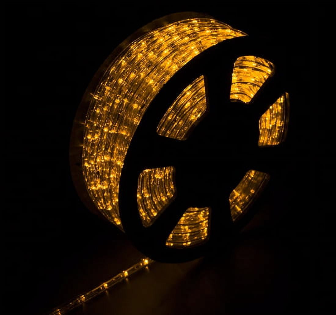 Walcut 50Ft 2 Yellow LED Rope Lights, Blue Lights with Clear PVC Jacket ...